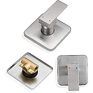 JingGang Shower Faucet Brushed Nickel Rain Shower Head Shower Faucets Sets Complete Bathroom Rainfall Shower System, Single Function Shower Trim Kit with Rough-in Valve