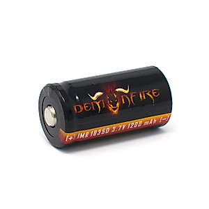 Demonfire IMR 18350 1200mAh 3.7V High Drain LiMn Rechargeable Battery with Button Top (2 Pieces)