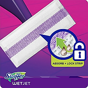 Swiffer WetJet Hardwood Floor Cleaner, Spray Mop Pad Refill, Multi Surface, 12 Count (Packaging May Vary), Pack of 8
