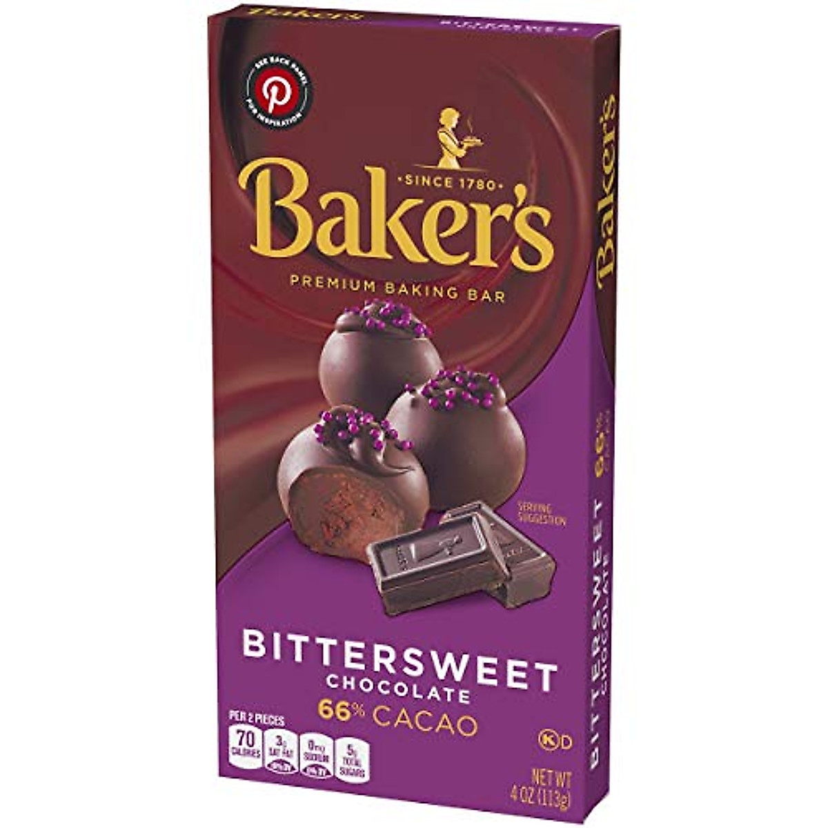 Baker's Premium Bittersweet Chocolate Baking Bar (4 oz Bar)