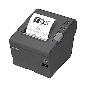 Epson TM-T88V Thermal Receipt Printer, USB and Serial Interfaces, Auto-cutter. Includes Power Supply. Color: Dark gray. (Interface Cables Not Included) (1