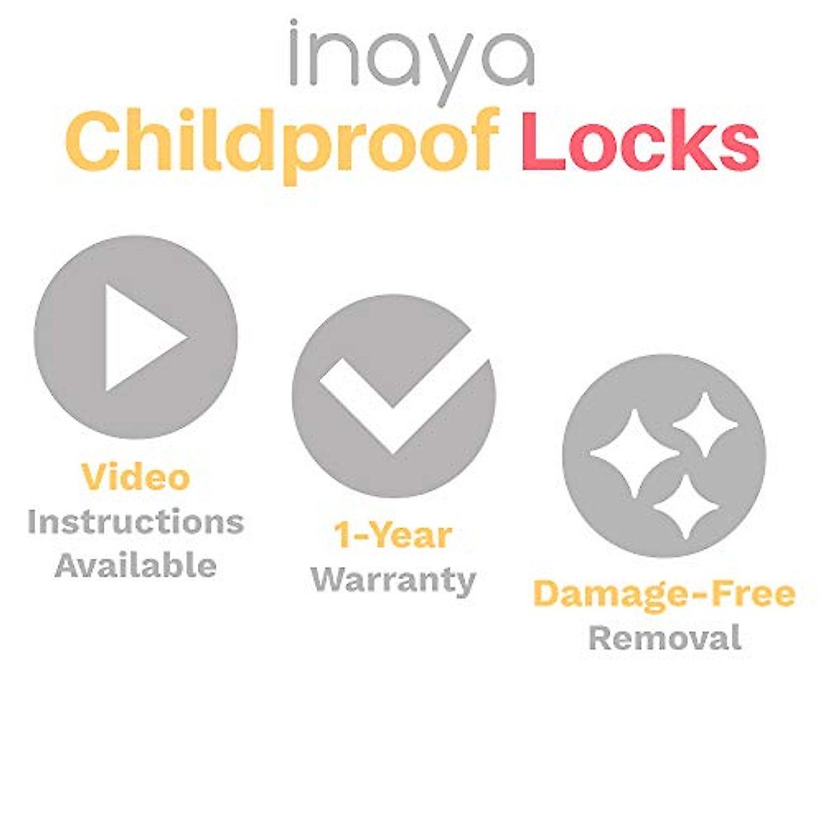 Cabinet Locks Child Safety Latches - Baby Proofing Cabinets & Drawers Locks - Child Proof Your Home - No Drilling & No Tools Required! (8 Pack)