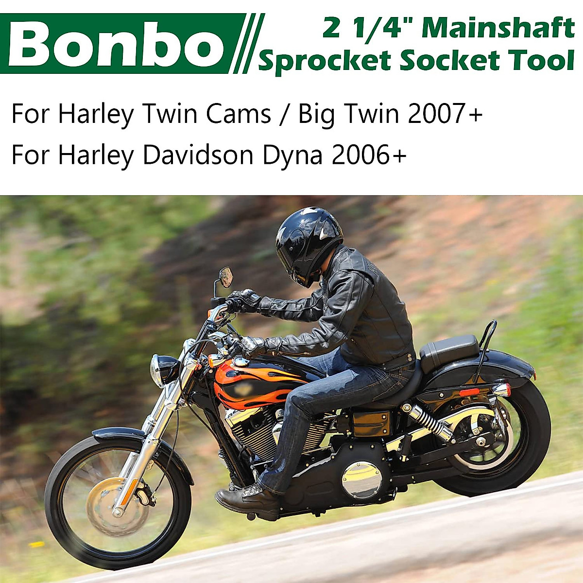 2-1/4" Mainshaft Pulley Wrench Lock Nut Sprocket Socket Tool Fit for Harley Twin Cams, Dyna, Electra Glide, Heritage Softail