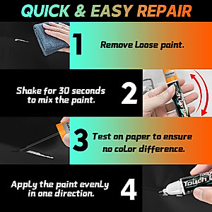 Touch Up Paint For Cars, Quick And Easy Car Auto Paint Touch Up For Car Scratch，Two-In-One Car Paint Scratch Repair, Car Scratch Remover For Deep Scratches, Car Automotive Touch Up Paint (Black)