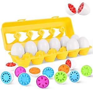 CPSYUB Toddler Toys, Easter Eggs Sensory Early Learning Fine Motor Skills Toys for 1, 2, 3, 4 Year Old Girls Boys