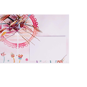 Paper Love Party Explosion Pop Up Birthday Card, 3D Popup Greeting Cards For Birthday, Celebration, Party, Baby Shower, It’s a Girl, All Occasion | 5" x 7"