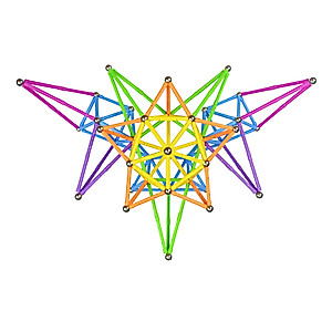 Veatree 206 Pieces Magnetic Building Sticks Blocks Toys, Magnet Educational Toys STEM Toys for Kids and Adult, 3D Non-Toxic Building Toy with Storage Bag