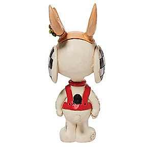 Enesco Jim Shore Peanuts Snoopy Reindeer Miniature Figurine, 3.82 Inch, Multicolor