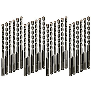 VALYRIANTOOL 24-Pack 3/16 Inch x 6 Inch SDS Plus Rotary Hammer Drill Bits Set, Carbide Tipped for Brick, Masonry, Stone and Concrete (3/16" x 4" x 6")