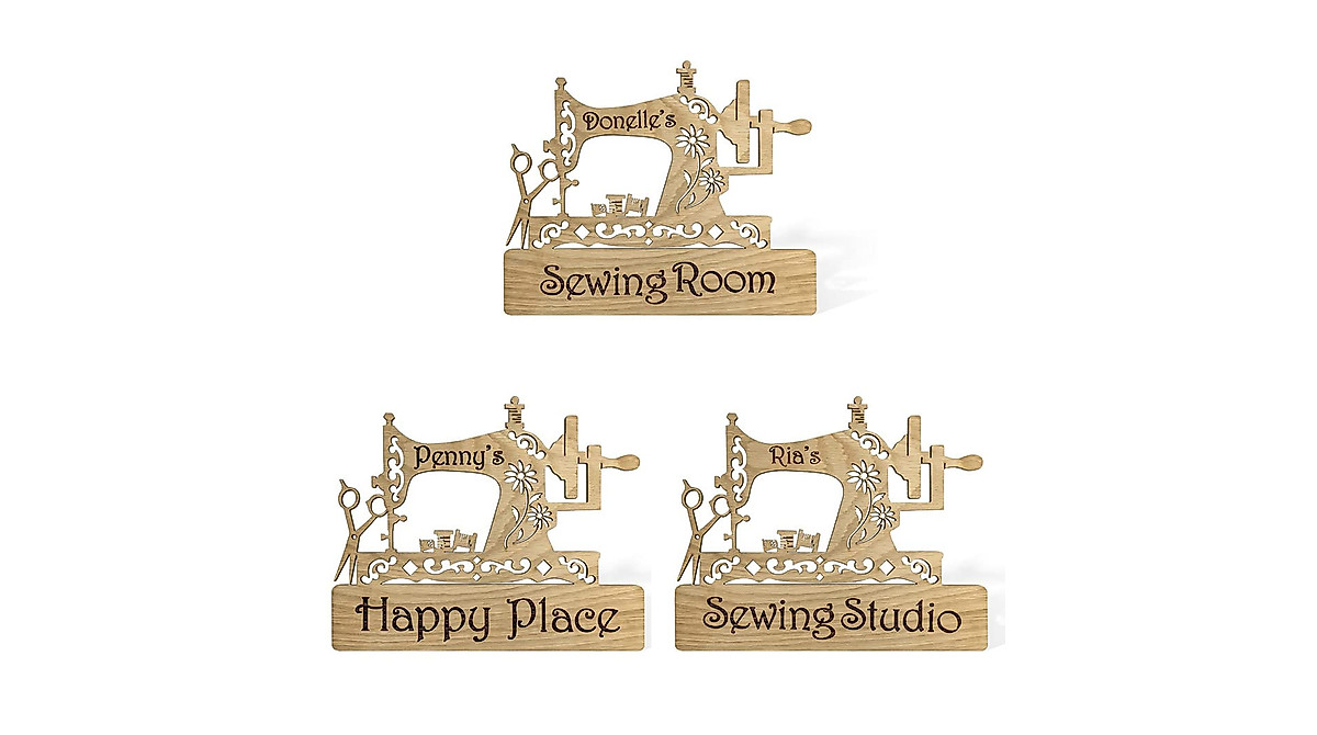 Personalized Sewing Room Sign - Custom Engraved Wall Decor Gift
