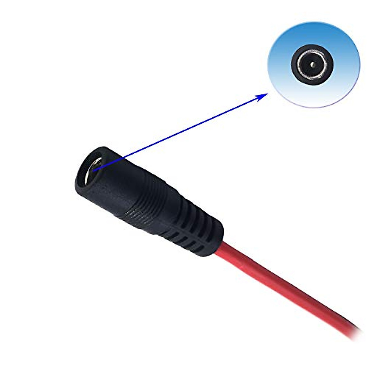 (2 Pack) COMeap SAE Plug to DC 5.5 x 2.1mm Female Adapter Cable with SAE Polarity Reverse Adapter for Solar Panel Charger and Automotive Battery 14AWG 23.6-Inch(60cm)