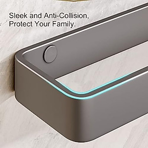 Towel Racks, Towel Rack Wall Mounted, Towel Bar, Towel Holder, Bathroom Hardware Accessory for Bath Vanity Kitchen Door Shower (Color : White, Size : 6.9in/17.5cm)