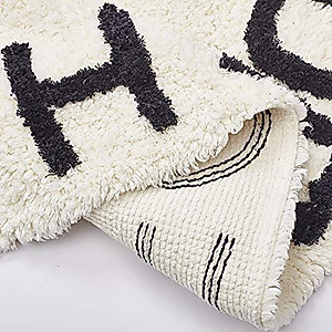 Habudda Pure Cotton Nursery Rug, Playroom Rugs for Baby Play Game Area, ABC Alphabet Classroom Learning Mat, Soft Non-Slip Bedroom Decor Carpet for Baby Boy and Girl, 47" Round