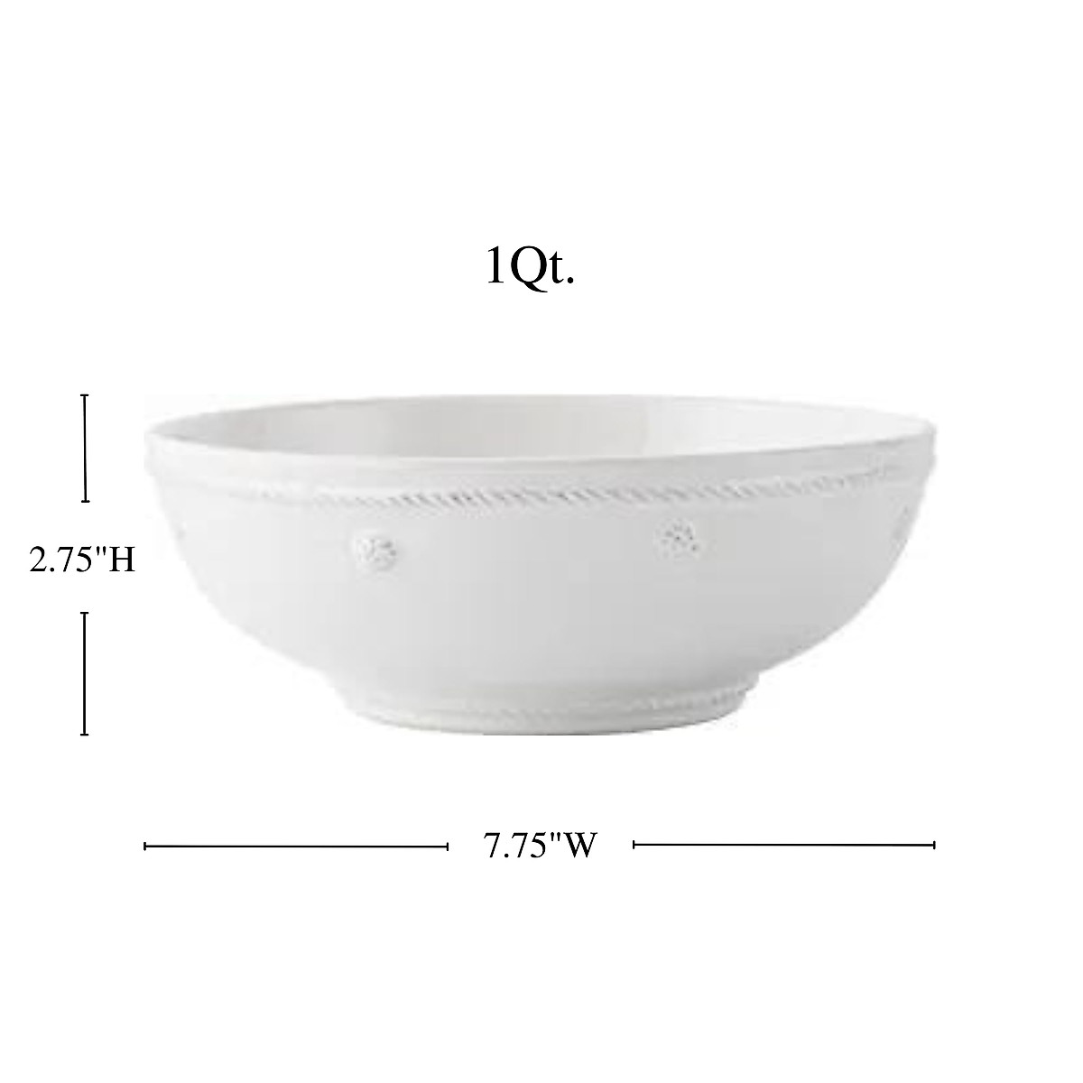 Juliska Berry & Thread Whitewash 7.75" Coupe Pasta Bowl