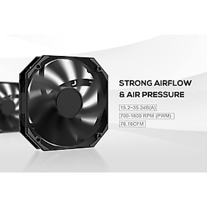 ID-COOLING SE-207-XT Slim 135mm Height All-black CPU Cooler 7 Heat Pipes Dual-Tower CPU Air Cooler with 120mm PWM Fan TDP 220W, CPU Fan for Intel 1700/1200/115X, AMD AM5/AM4