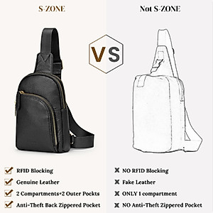 S-ZONE Women's Retro, Black, Small