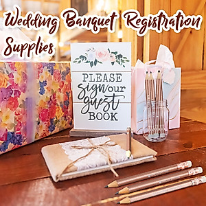 50 Pcs Wedding Pencils for Bridal Shower Half Pencils with Eraser Game Pencils Mini Golf Pencils 4 Inch Short Pocket Pre Sharpened Pencil for Wedding Presents, Classroom, School (Rose Gold)