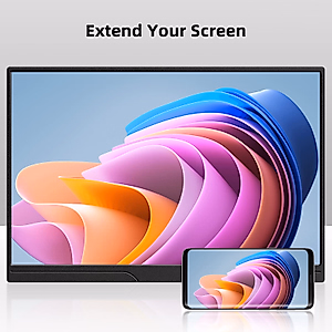 4K Portable Monitor, YGG 15.6 "UHD 3840*2160 External Display, Mini HDMI USB-C Portable Computer Monitor, 100% sRGB Gaming Monitor, HDR External Second Screen Monitor For Laptop Xbox Nintendo Switch