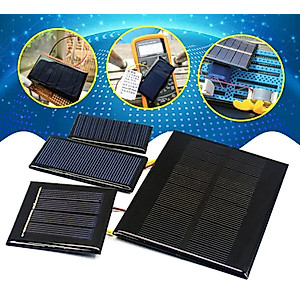 Heyiarbeit 1Pcs 6V 4.2W Polysilicon Epoxy DIY Solar Panel Module 130mm x 200mm/5.12" x 7.87" for Cell Charger