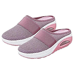 Kumprohu Orthopedic Shoes - Womens Breathable Shoes Sneakers | Orthopedic Walking Shoes with Air Cushion and Slip-On Sandals for Shopping, Working, Yoga Walking Pink