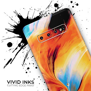 DesignSkinz Liquid Abstract Paint V1 Protective Vinyl Decal Wrap Skin Cover Compatible with The Samsung Galaxy S20 (Screen Trim & Back Glass Skin)