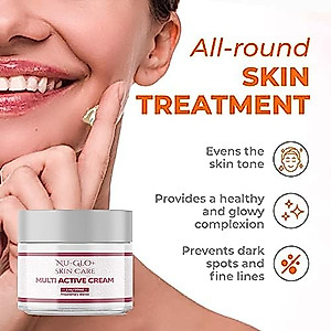 Nu-Glo Cream - Nu Glo Skincare Face Cream, NuGlo Multi Active Cream - Daily Moisturizer Face Cream (Single)