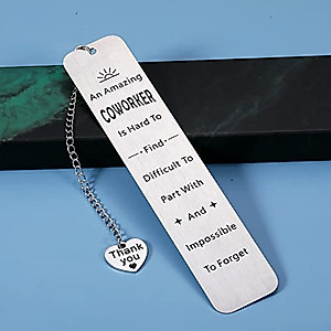 Coworker Leaving Gifts for Colleagues Metal Engraved Bookmark for Coworkers Work Bestie Christmas Birthday Gift for Manager Retirement Farewell Going Away Inspirational Gift for Employee Mentor Leader