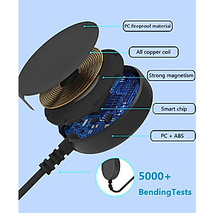 USB C Samsung Galaxy Watch 3 4 5 6 Charger, Magnetic Watch Charging Dock Cable Compatible with Samsung Galaxy Watch 6/6 Classic/ 5 Pro/ 5/4/ 4 Classic/ 3/ Active 2/ Active, 3.3FT