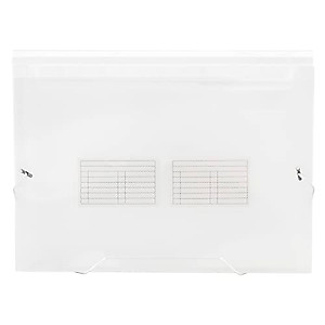 Office Depot® Brand Plastic File, 13 Pocket, Expansion 3-1/2", 8 1/2" x 11", Letter, Clear, Pack of 1