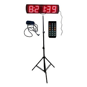 GOODRELIISH Portable 5" 5 Digits LED Race Timing Clock For Running Events,Red