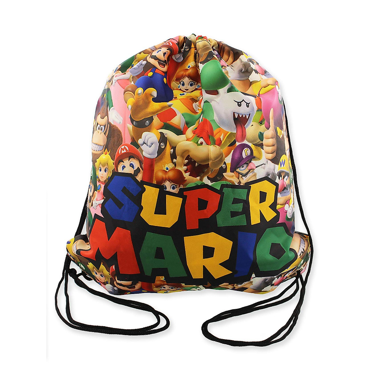 Super Mario Boys Girls 5 piece Backpack Lunch and Snack Bag School Set (One Size, Multicolor)