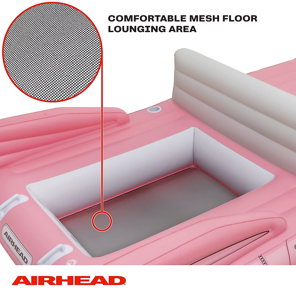 Airhead Classic Cruiser Lake Float, 1-8 Rider Car Lake Float
