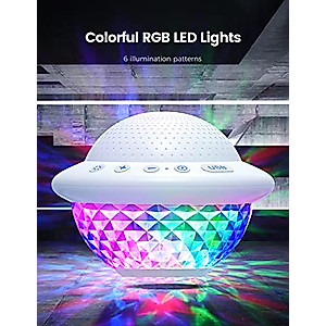 Floating Pool Speakers with Colorful LED Lights, IPX7 Waterproof Hot Tub Bluetooth Speaker, 10W Stereo Loud Sound, Built-in Mic, Portable Wireless Speakers for Shower Bathtub Outdoor Swim,Ideal Gifts