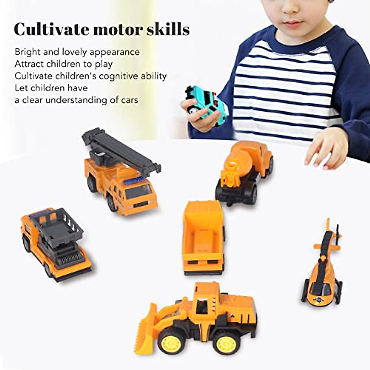 SUAA Alloy Metal Truck Toys, Alloy Engineering Vehicle Toys 1:64 Joints Slidable for Home (Type 2)