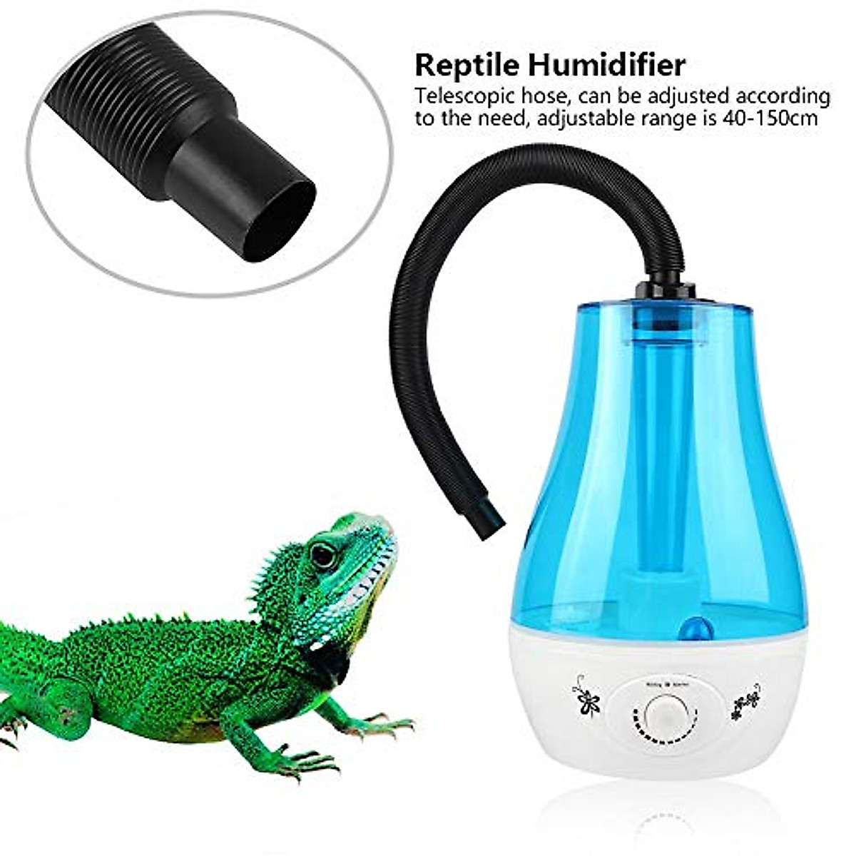 Reptile Humidifier/Fogger, 3L Ultrasilent Amphibians Reptile Humidifier Fogger Vaporizer Fog Maker for Reptiles Amphibians Herps#2