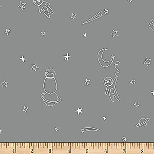 Art Gallery Fabrics Art Gallery Stargazer to Bearfinity & Beyond Fabric, Grey