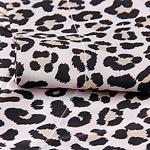 BEDELITE Satin Pillowcase for Hair and Skin Digital Printing, Super Soft Cooling Similar to Silk Pillow Cases 2 Pack with Envelope Closure, Gift for Women Men(Standard 20x26 Inch, Black Leopard)