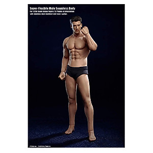 OBEST 1/12 Male Body 6 inch TBLeague Action Figure Full Set-Silicone Body+Head+Underwear-1/12 Scale Super Flexible Male Dolls for Arts/Drawings/Photography F Mezco SHF ML(PH2019-TM01A) (JH6N)
