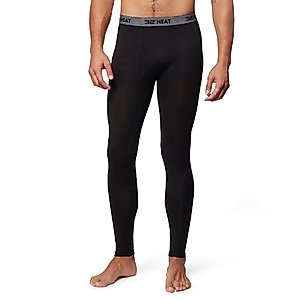 32° Degrees Men's Lightweight Baselayer Legging | Form Fitting | 4-Way Stretch | Thermal, Black, Medium