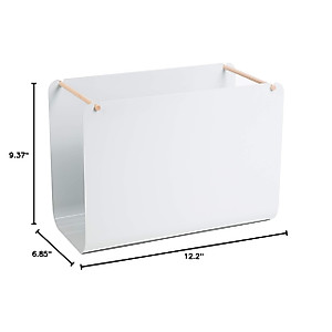 U Brands Metal Hanging File Organizer, Letter Size, Desktop Accessory, Arc Collection, Grey