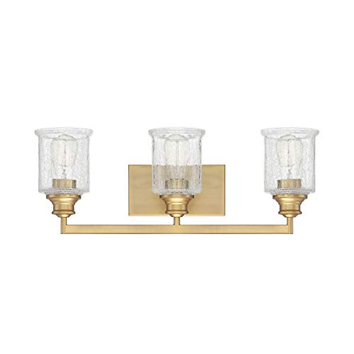 Savoy House 8-1972-3-322 Hampton Warm Brass 3-Light Bathroom Vanity Light (24" W x 9" H)