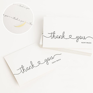 24 Pack Thank You Cards Bulk with Kraft Envelopes and Stickers, 4x6 In Professional Looking | Suitable for Business, Baby Shower, Wedding, Small Business, Graduation, Bridal Shower, Funeral