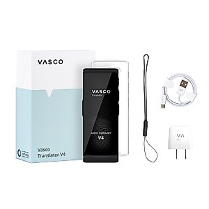 Vasco V4 Language Translator Device | 108 Languages | Free Lifetime Internet in Almost 200 Countries | Cobalt Blue