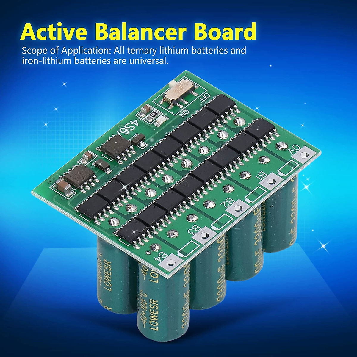 Hilitand Battery Active Balancer Board 4 Series 6A Capacitive Active Equalization Board Energy Transfer Board
