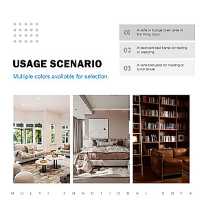 ECHINGLE 54.8'' Sleeper Sofa Bed 3-in-1 Convertible Couch with Pullout Bed, Reclining Backrest, Storage Pockets – Modern Space Lounge Furniture for Living Room, Includes Toss Pillows,Beige