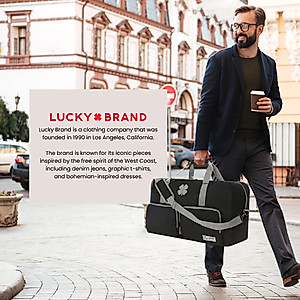 Lucky Travel Duffel Bags 65L, Gym Bag, Travel Bag & Large Duffle Bag for Men, Foldable Overnight Weekender Bags for Women & Men with Adjustable Shoulder Strap, Black