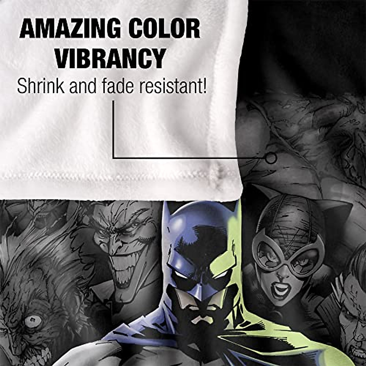 Batman Villains Unleashed Silky Touch Super Soft Throw Blanket 36" x 58",Villains Unleashed