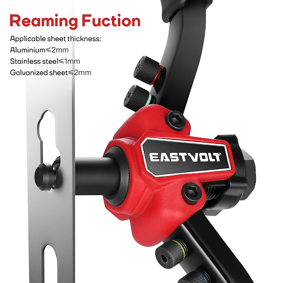 Eastvolt Rivet Nut Tool, 3 in 1 Hand Rivet, Rivet Gun Rivet Nut Tool Reamer 3 in 1 Set, Including 60Pcs Rivet Nuts, 6 Metric & SAE Mandrels and 2 Reaming Mandrels with Carrying Case (BT-501)