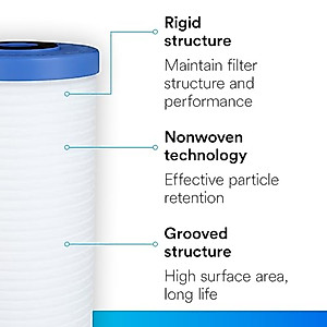 3M Aqua-Pure Whole House Replacement Water Filter AP810, For Aqua-Pure AP801, AP801-C, AP801T and AP801B Water Filtration Systems,White