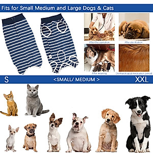 Dog Recovery Suit Cats Bodysuits for Abdominal Wounds Recovery Shirt for Male Female Pet Surgical Snugly Suit After Surgery Anti-Licking Dog Onesies, Substitute E-Collar & Cone Large